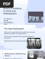 Common Errors in Dental Radiography | PDF