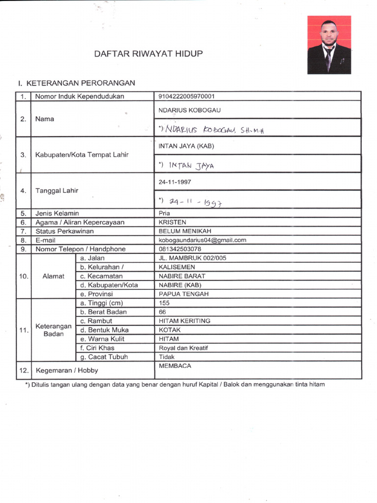 Daftar Riwayat | PDF