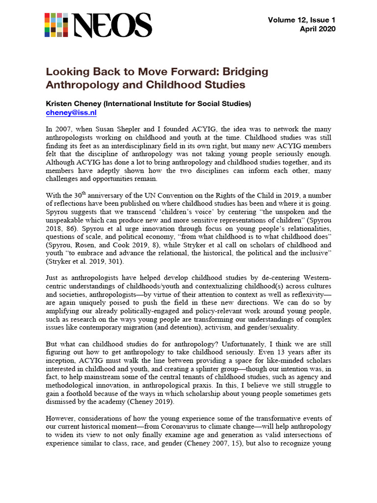 Looking Back To Move Forward Bridging An | PDF | Anthropology | Behavioural Sciences