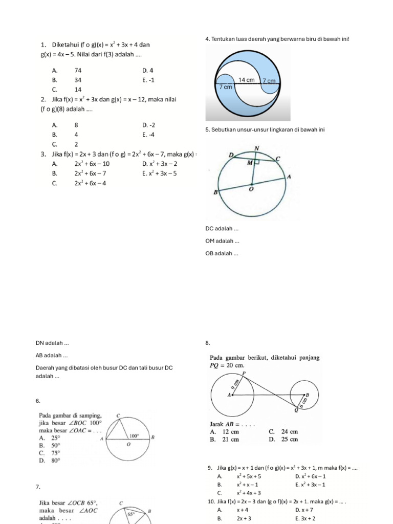 Latihan Soal Psat | PDF