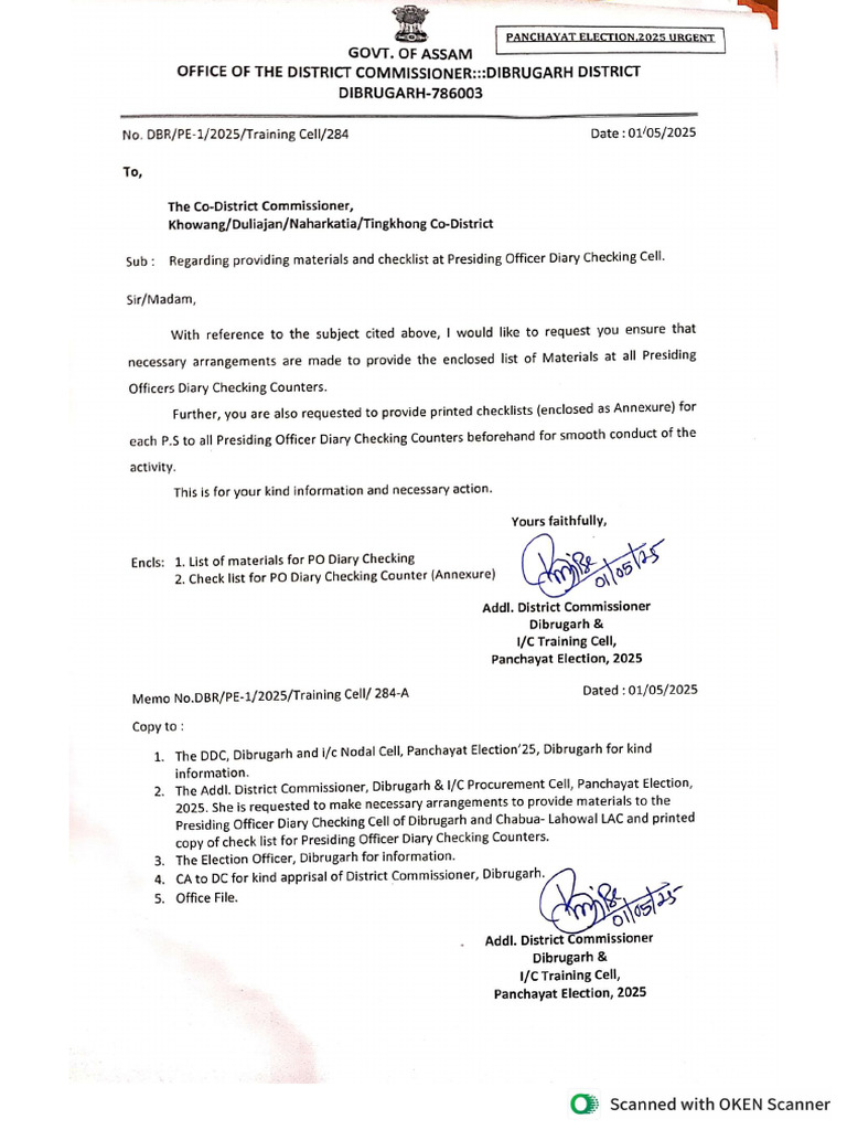 Materials & Checklist of PO Diary Checking All CDC | PDF