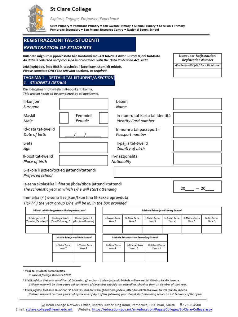 Template Registration Form | PDF | Social Institutions | Government And ...