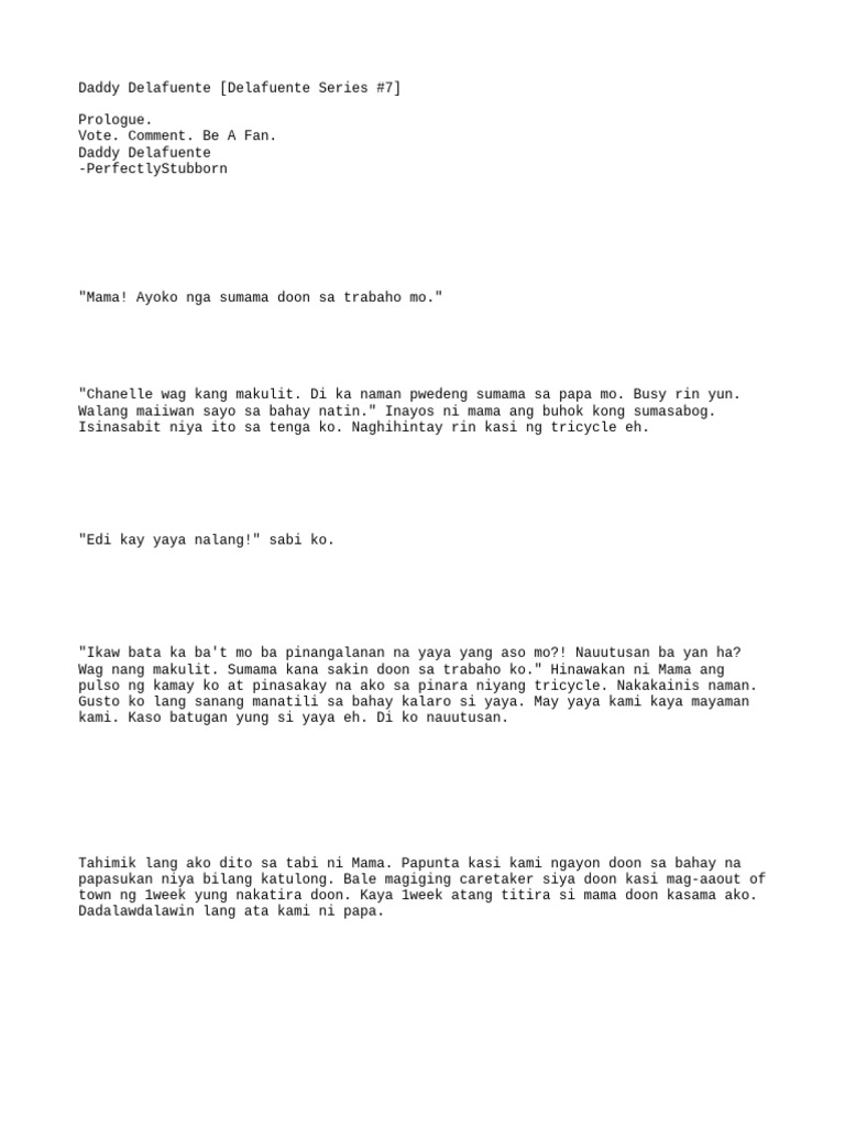 Delafuente Series 7 (Daddy Delafuente) by Ineryss | PDF