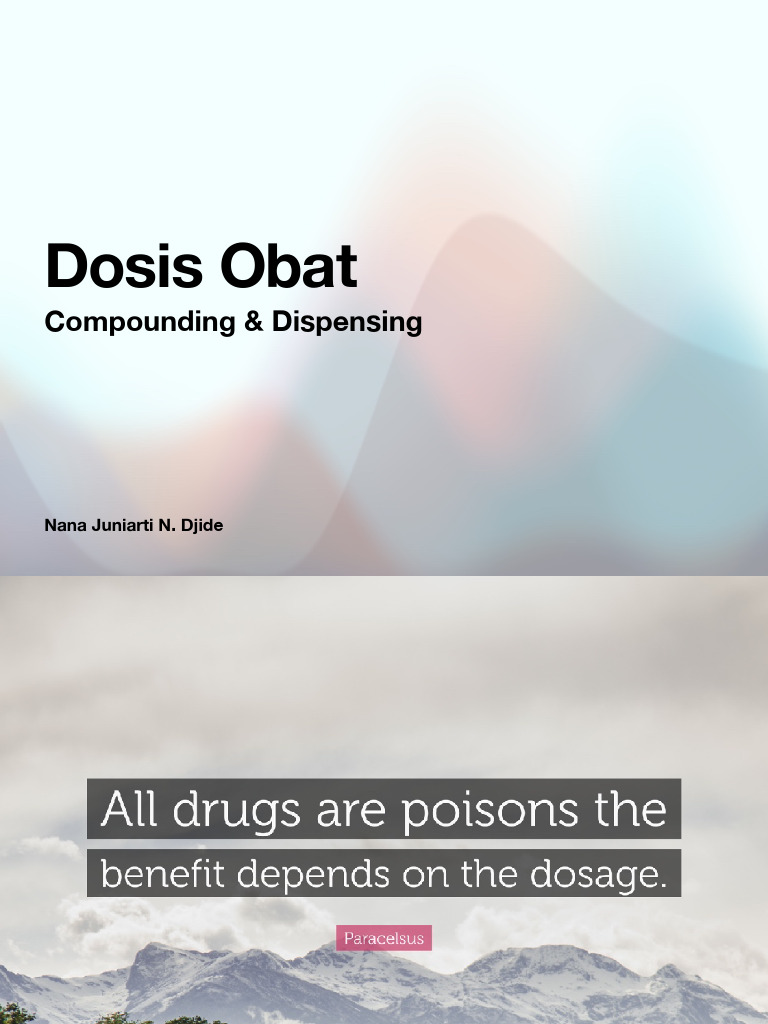 Compounding - Dosis Obat - For Sikola | PDF