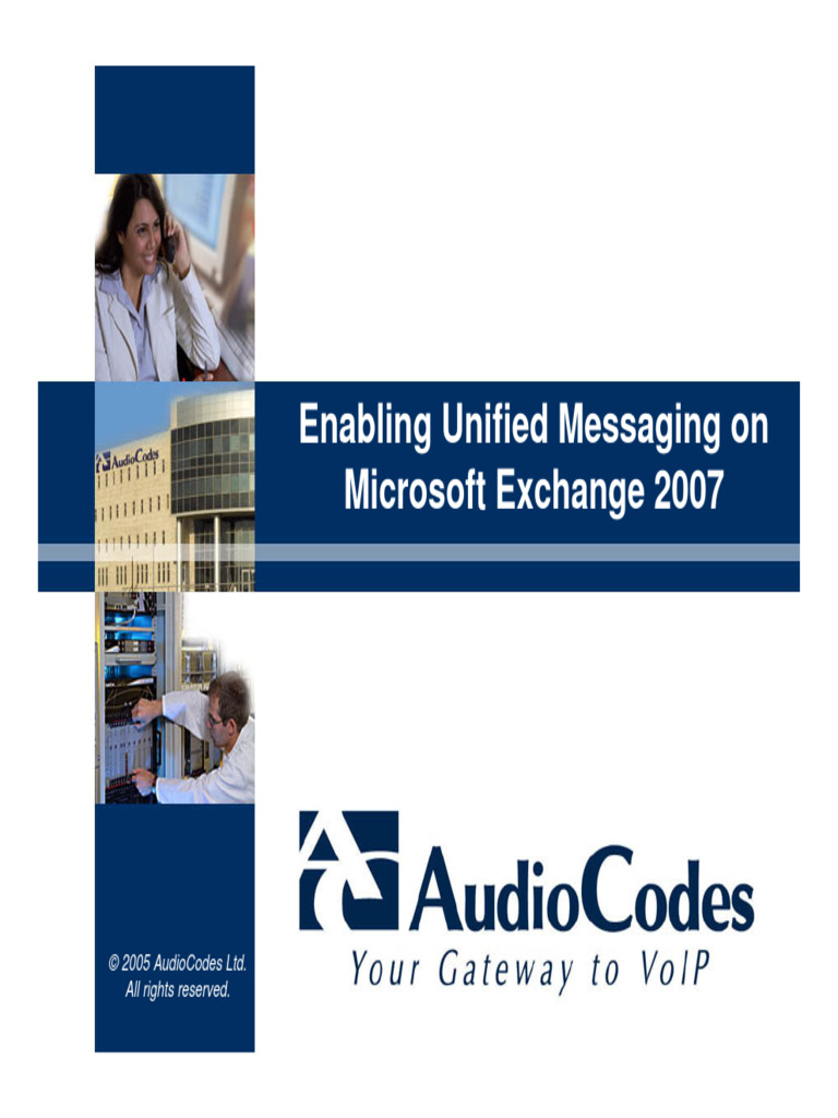 Audiocodes Voip Gateways for Um | PDF | Voicemail | Session Initiation Protocol