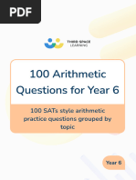 100 SATs Arithmetic Practice Questions | PDF | Arithmetic | Mathematics