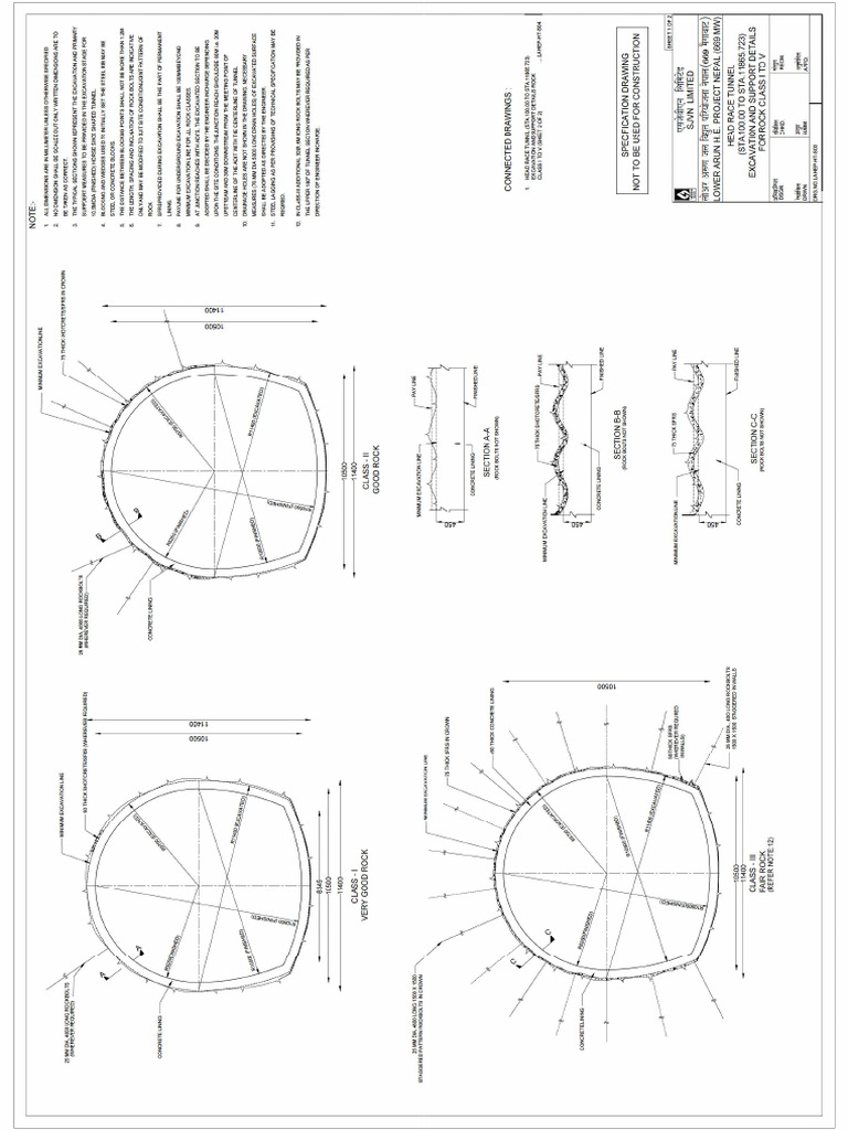 Tunnel Drawing Lower Arun | PDF