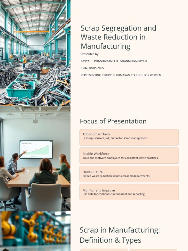 Scrap Segregation and Waste Reduction in Manufacturing - 20250506 ...