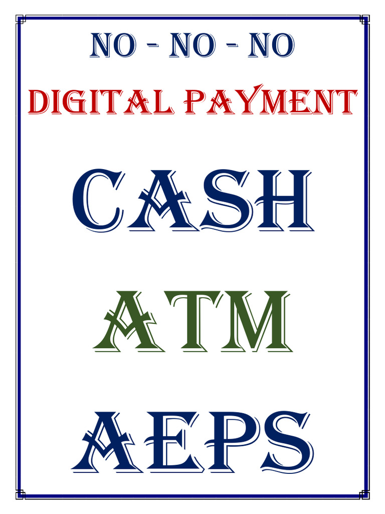 No Digital Payment | PDF