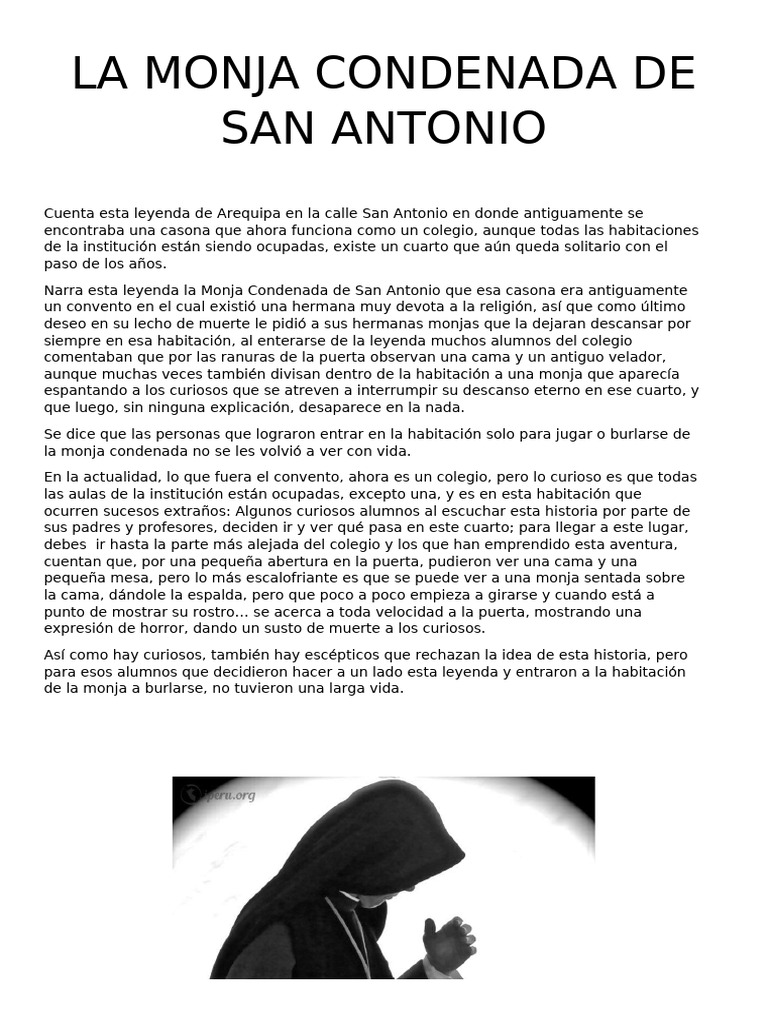 La Monja Condenada de San Antonio | PDF
