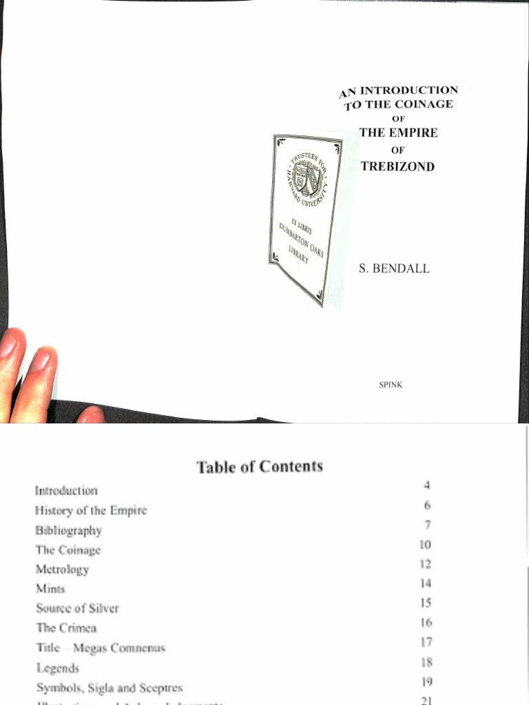 Bendall, An Introduction To The Coinage of Trebizond | PDF