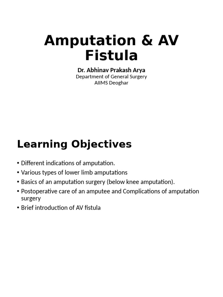 Amputation | PDF