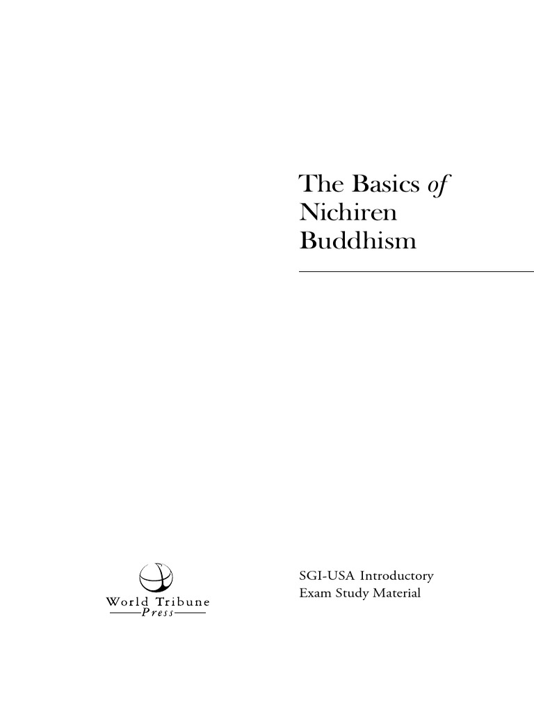 Intro Exam Material Basics of Nichiren Buddhism | PDF | Buddhahood | Enlightenment In Buddhism