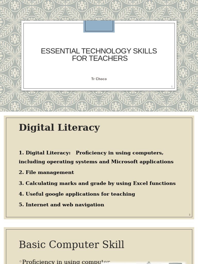 Essential Technology Skills | PDF