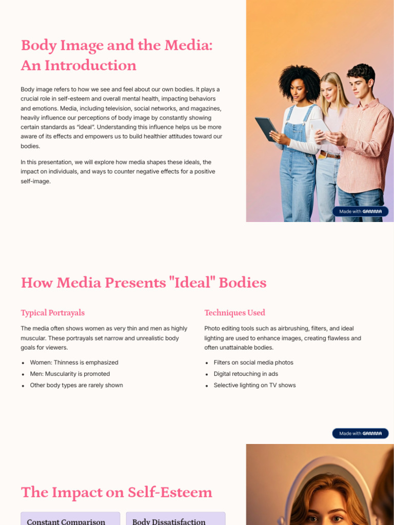 Body Image & Media Influence | PDF | Body Image | Psychology