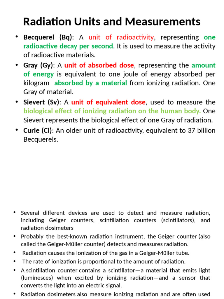 Understanding Radiation Units & Measurement | PDF