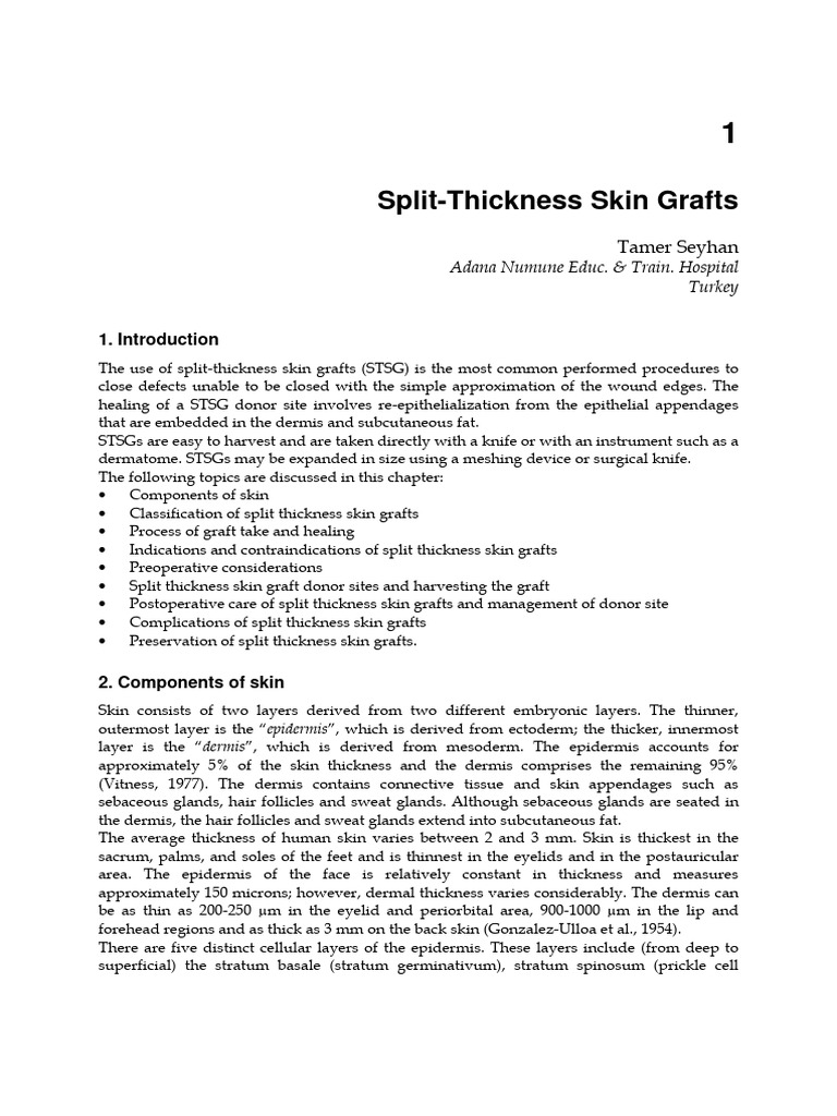 Split Thickness Skin Grafts 3euvmadjoh | PDF | Skin | Anatomy