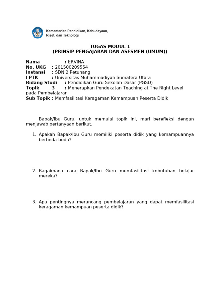 PPA Umum Topik 3 Penutup TaRL | PDF