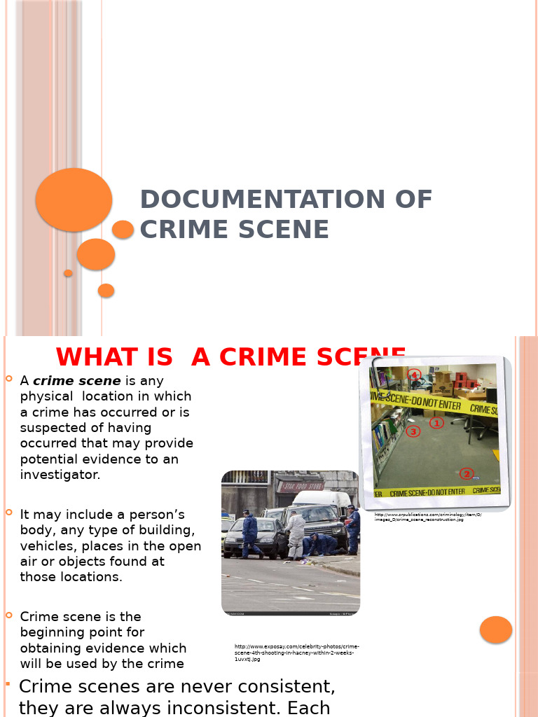 Documentation of Crime Scene | PDF | Crime Scene | Forensic Science