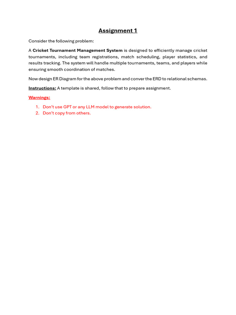 Assignment 1 ERD | PDF