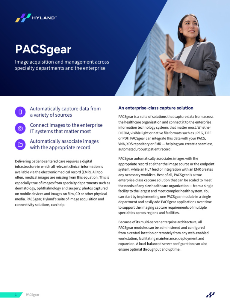 Healthcare Pacsgear Product-Overview | PDF | Electronic Health Record ...