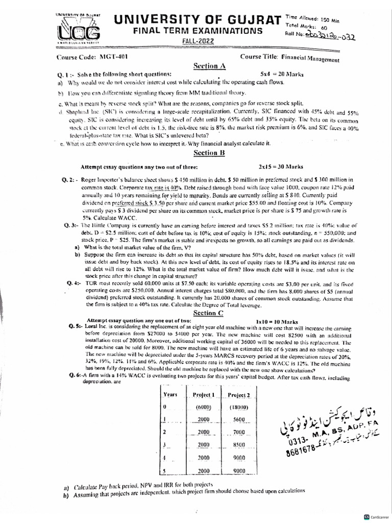 Finance Papers | PDF