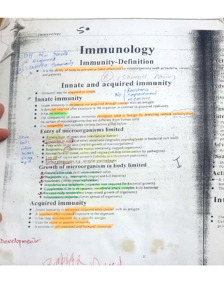 Immunity Notes | PDF