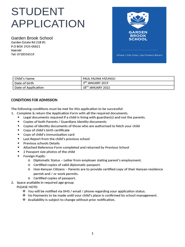 New Student Application Form GB (3) | PDF | Payments | Banks