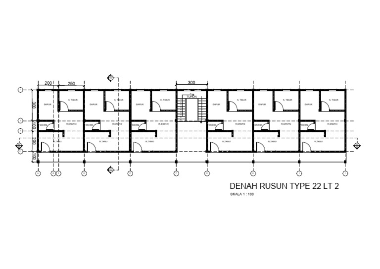 Denah Rusun Type 22 LT 2 | PDF