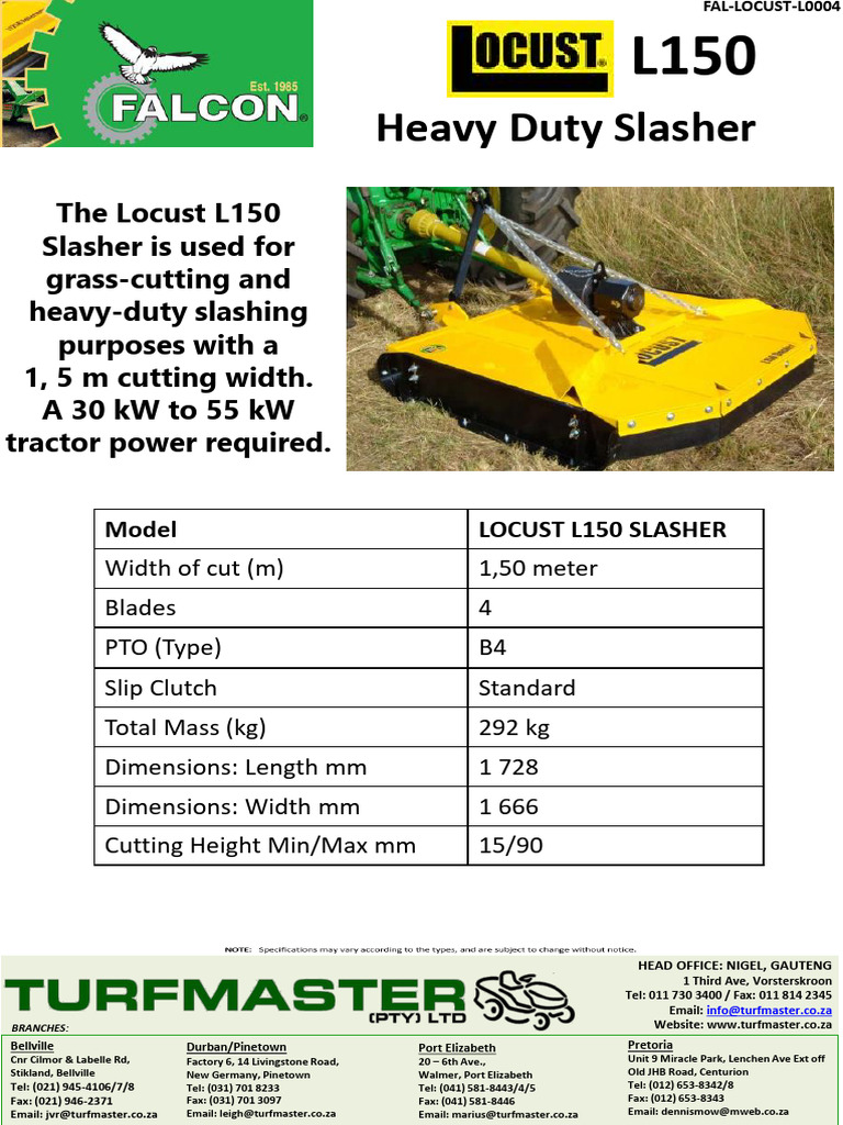 Falcon Locust L150 Slasher | PDF