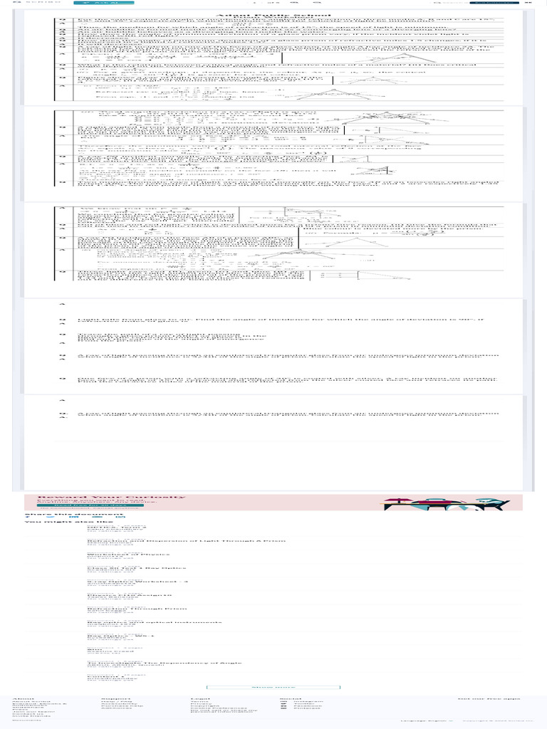 Prism Questions Class 12 PDF Refraction Refractive Index | PDF ...