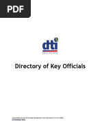 Directory of DTI Key Officials | PDF | Business | Government