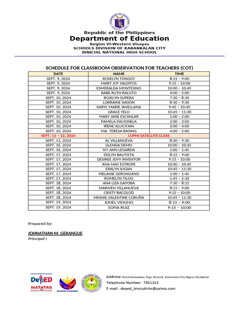 School Letterhead - Deped Matatag With BP Logo | PDF