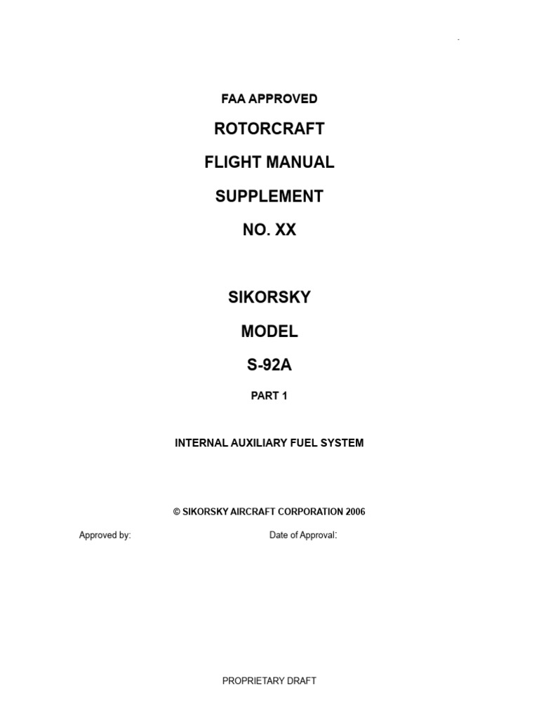 S-92A Rotorcraft Flight Manual Supplement | PDF | Rotorcraft | Aviation ...