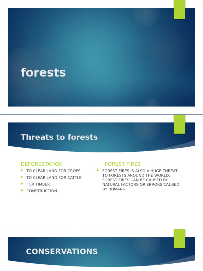 Conservation - forests | PDF | Forests | Deforestation