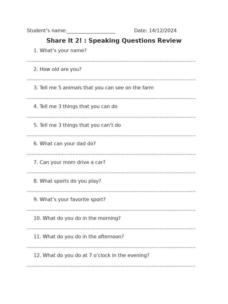 14.12 PD SpeakingQuestion Shareit!2 HoaiAn | PDF