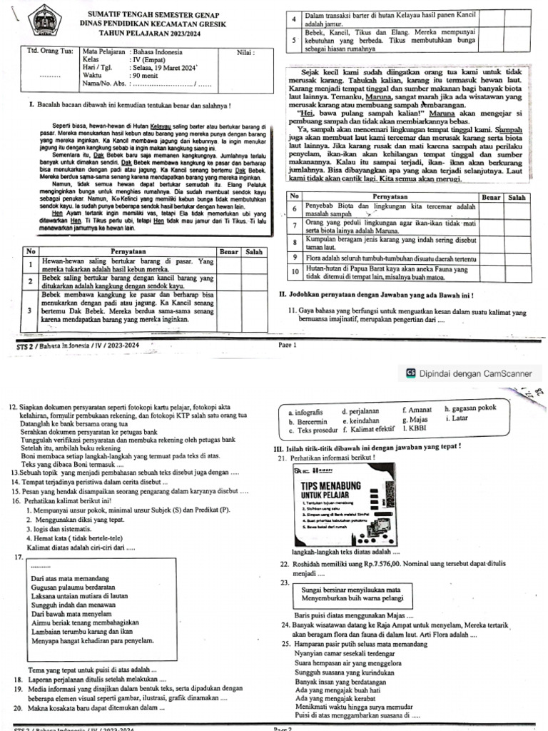 STS 2 Bahasa Indonesia | PDF