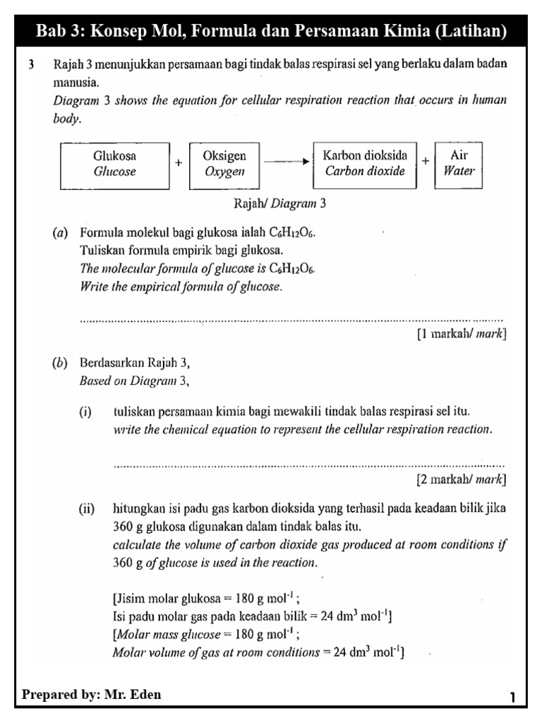 F4 Chemistry Chapter 3 Exercise 2024 | PDF | Mind–Body Interventions ...