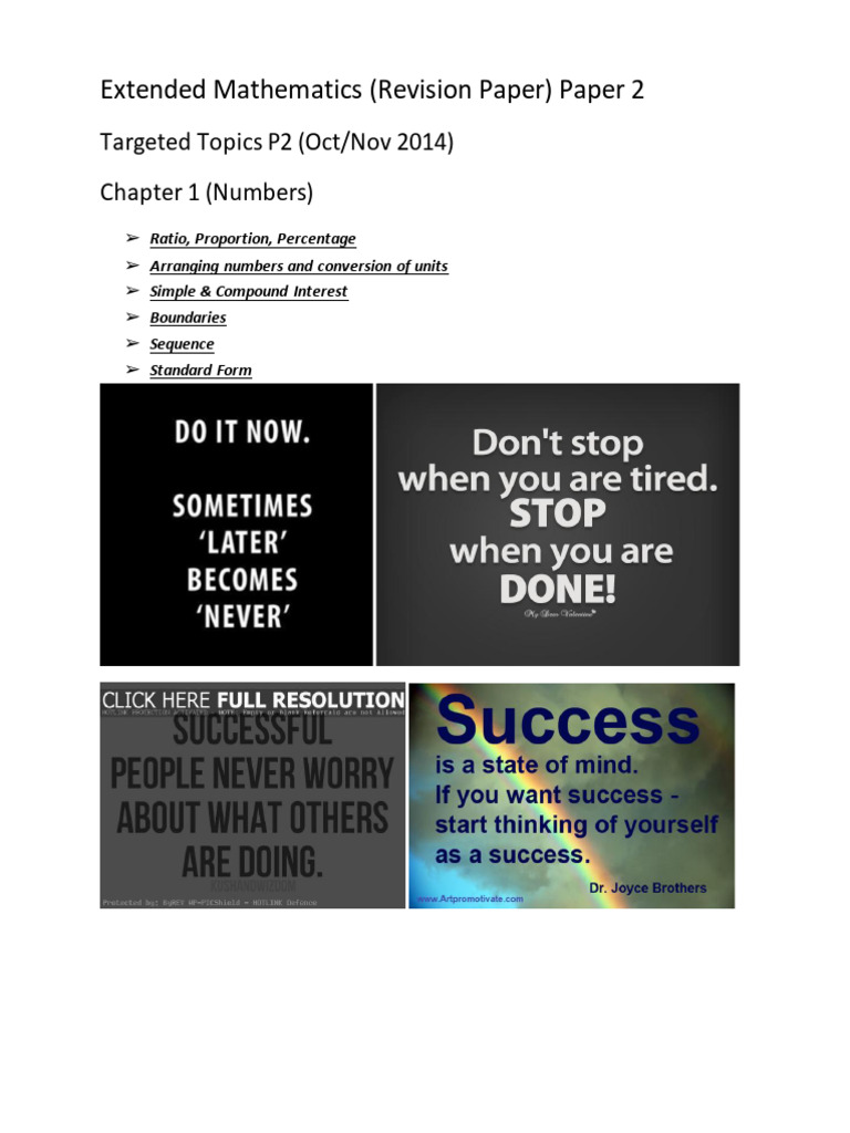 Numbers p2 0580 Maths | PDF