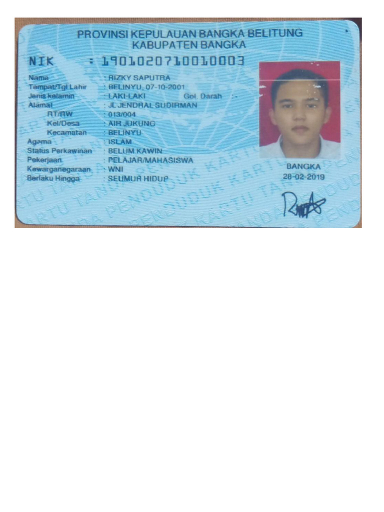 Rizky Saputra KTP | PDF