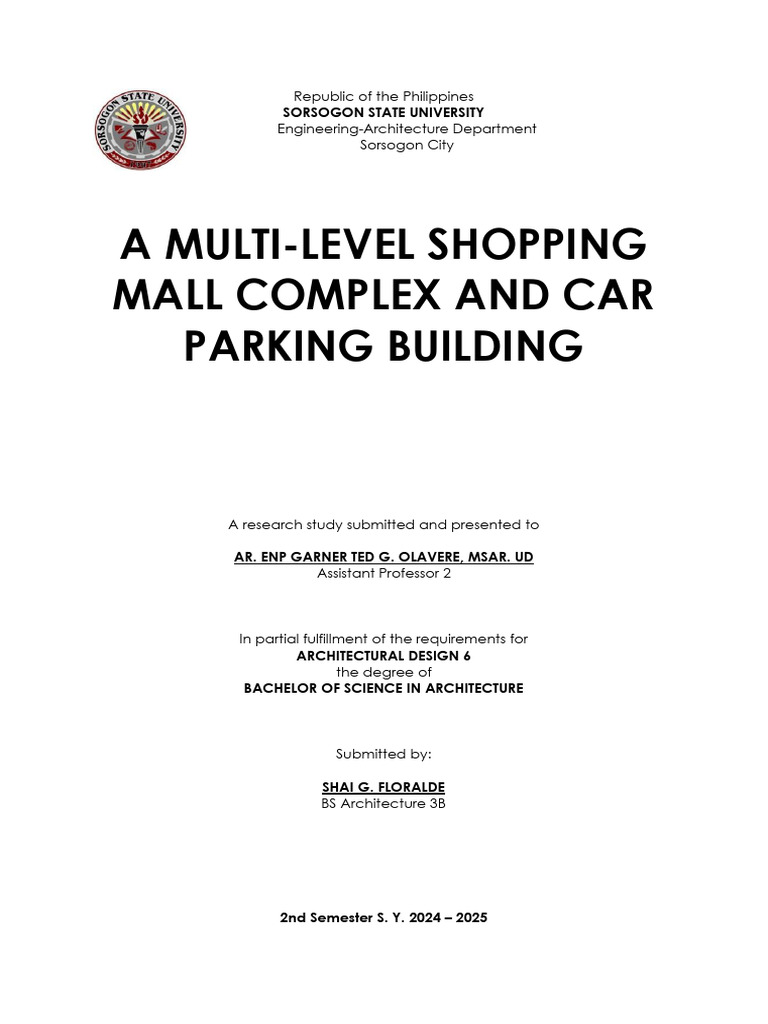 Multi-Level Shopping Mall Complex and Car Parking Building | PDF ...