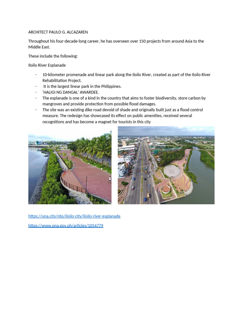 Paulo G. Alcazaren: Notable Projects | PDF