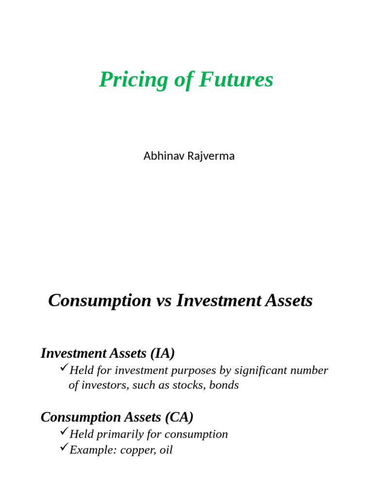 6.3 Pricing of Futures | PDF | Futures Contract | Yield (Finance)