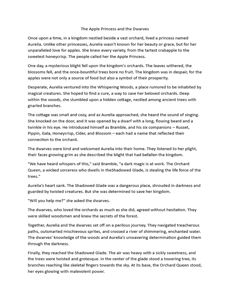 The Apple Princess and The Dwarves | PDF | Apple