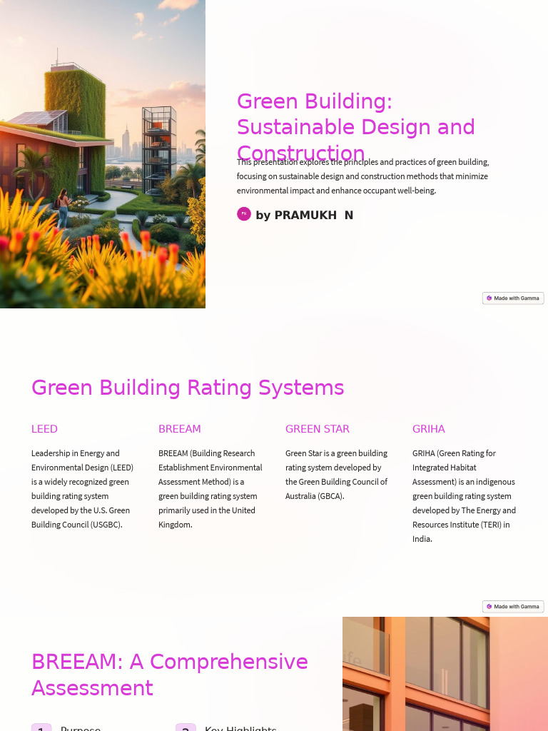 Green-Building-Sustainable-Design-and-Construction | PDF | Green Building | Efficient Energy Use