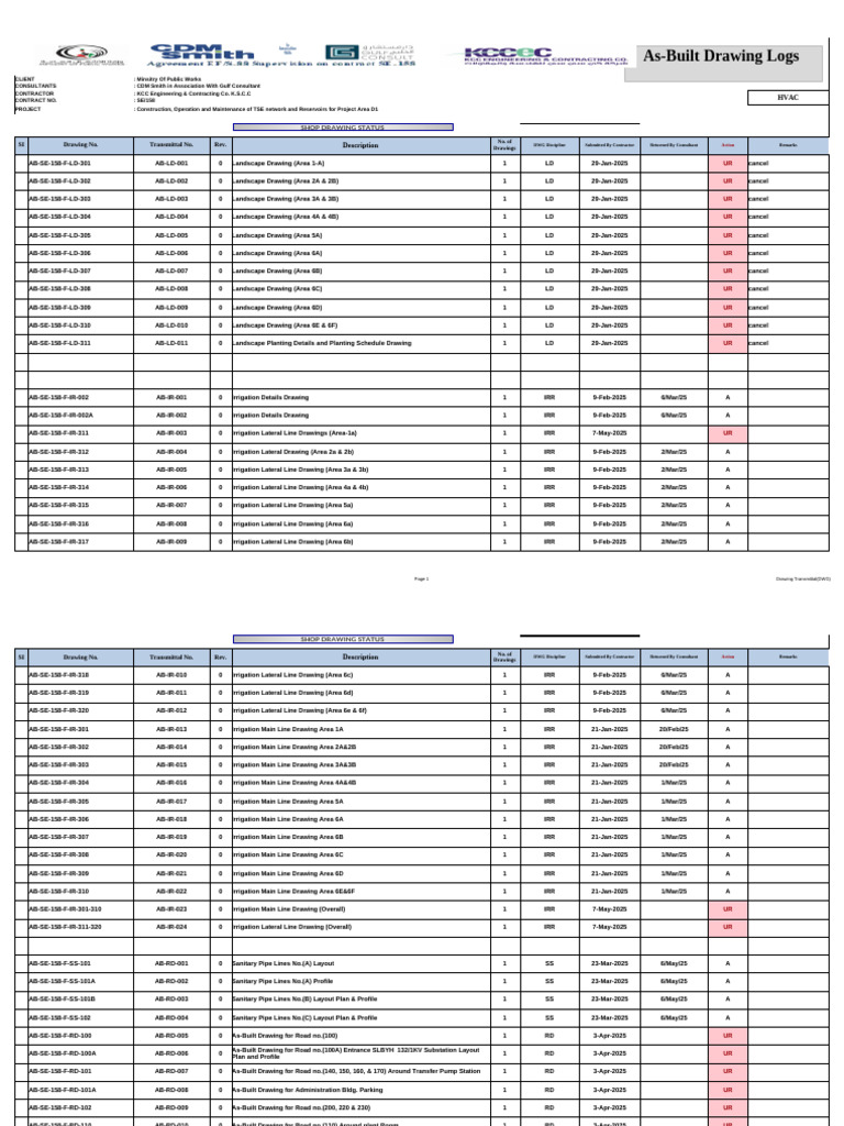 005 Asbuilt Drawing Transmittal Form (DWG) | PDF | Civil Engineering ...