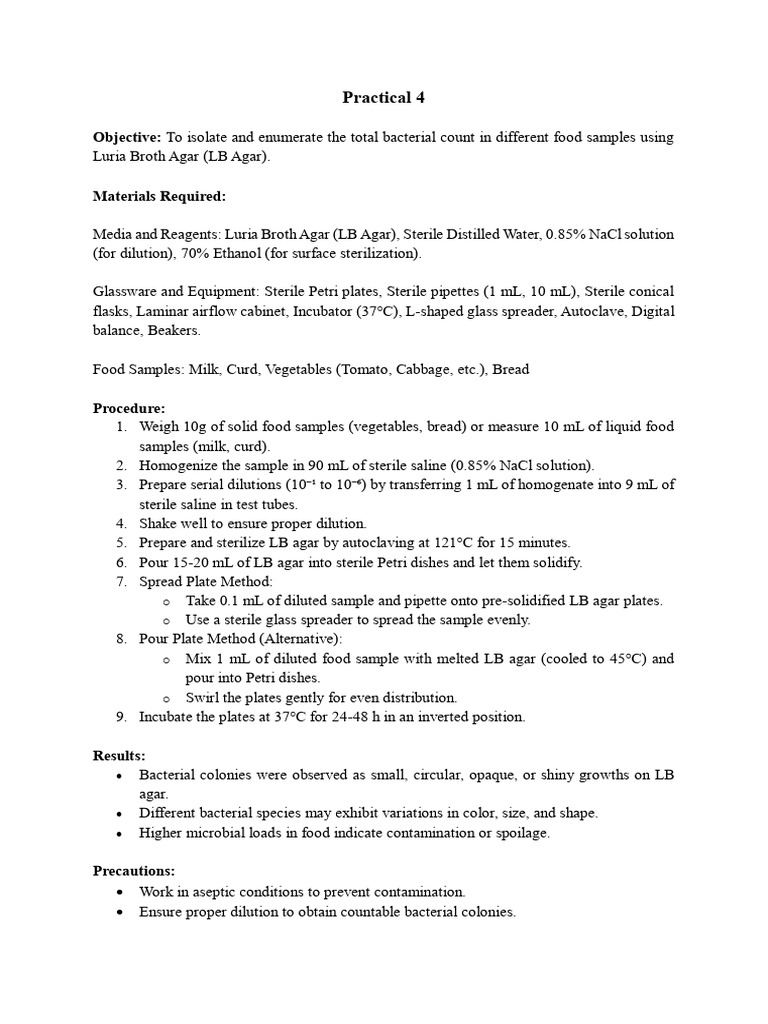 Practical 5 Complete | PDF | Agar | Sterilization (Microbiology)