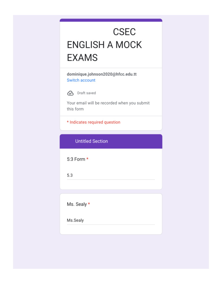 Csec English A Mock Exams | PDF
