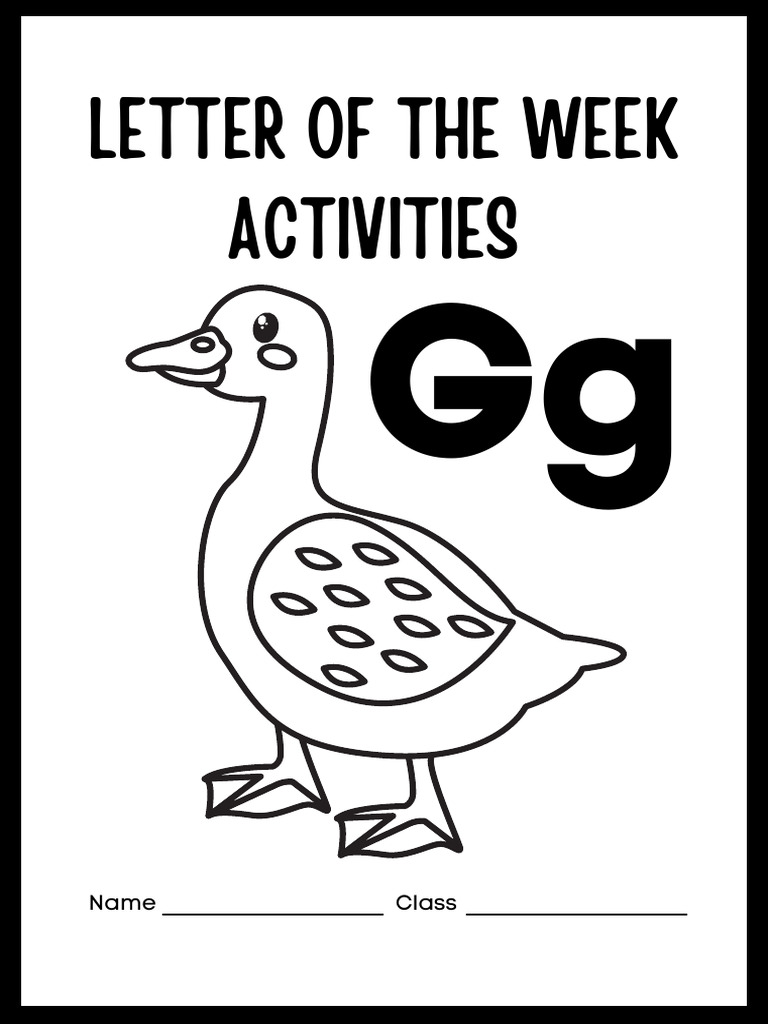 Alphabet Activity Pages Letter GG Kindergarten Worksheets For Kids | PDF