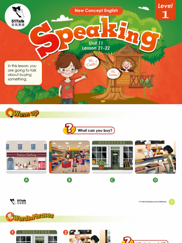 Unit 11 (Lesson 21-22) 听说4 | PDF